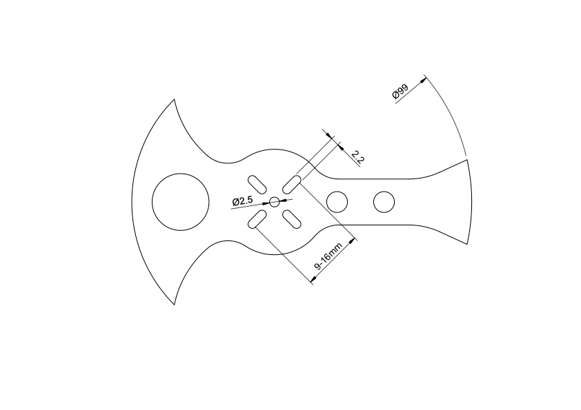 Hardox "Micro Monsoon" Weapon Bar - 99mm – Monsoon Robotics